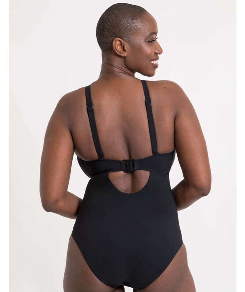 Curvy Kate Zip Tide Wire Free Multiway One Piece Swimsuit - Black - Curvy