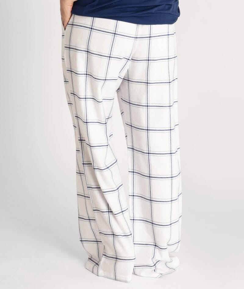 Ava & Audrey Amelia Brushed Cotton Pant - Ivory - Curvy