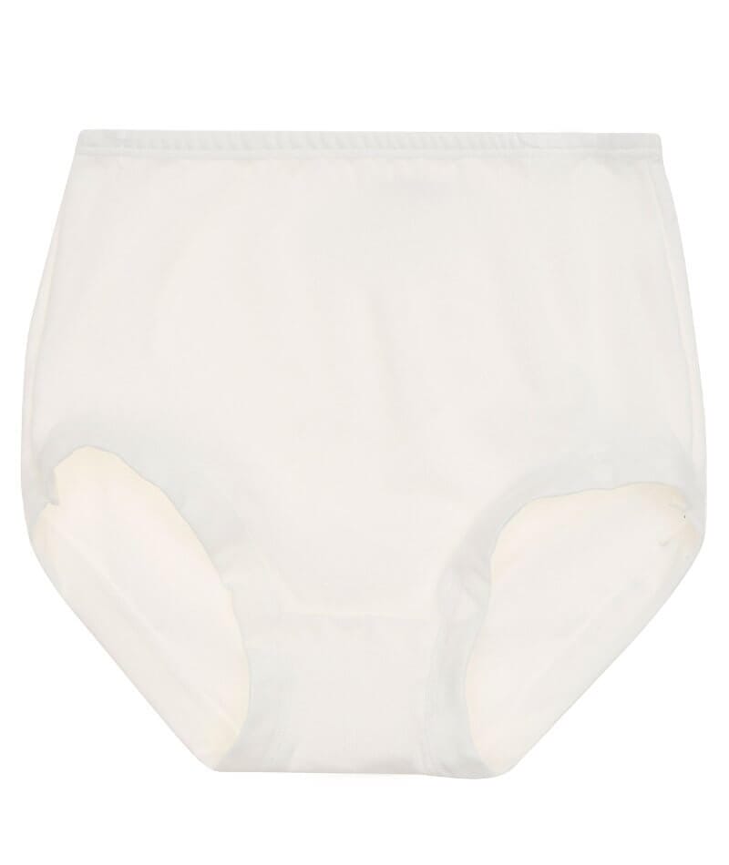 Bonds Cottontails Full Brief With Lycra - White - Curvy