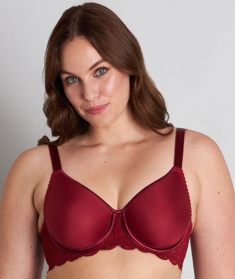 Fayreform Lace Perfect Contour Spacer Bra Biking Red Curvy