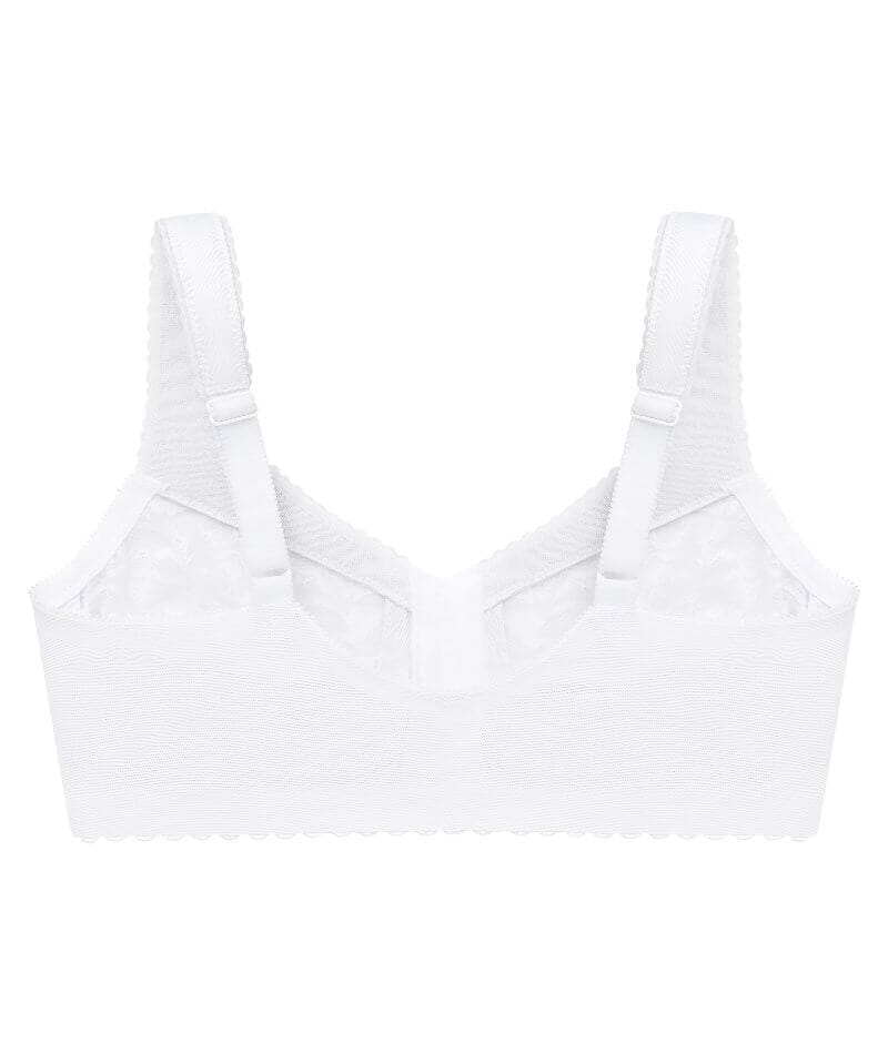 Glamorise Magiclift Front-Closure Support Wire-Free Bra - White - Curvy