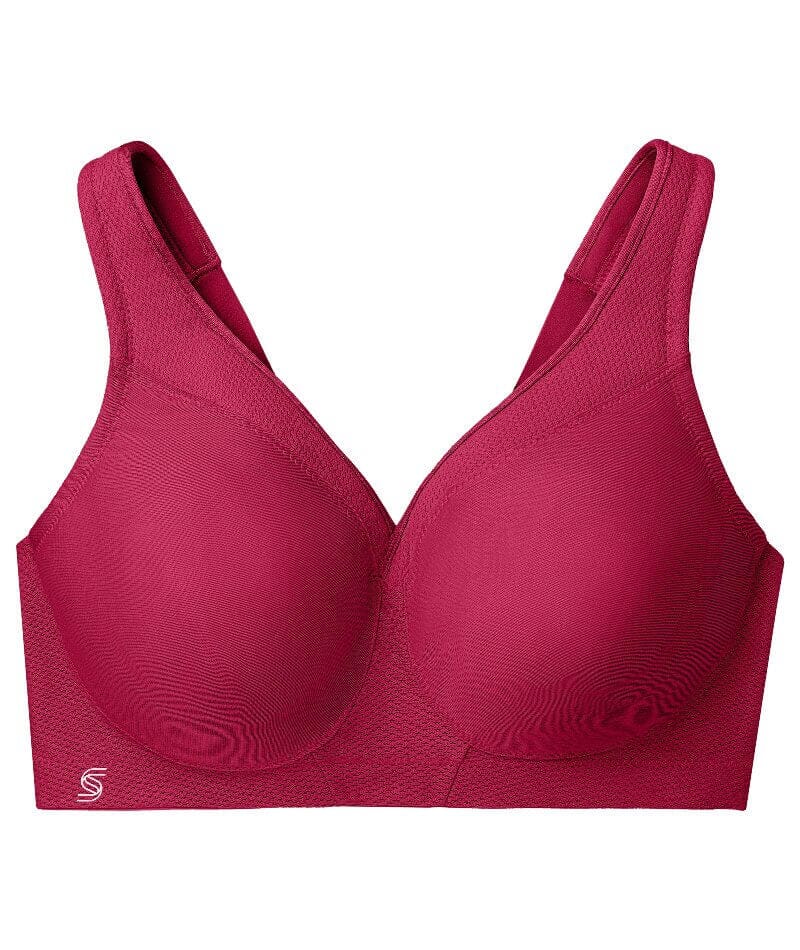 Glamorise Magiclift Seamless Wire-Free Sports Bra - Ruby Red - Curvy