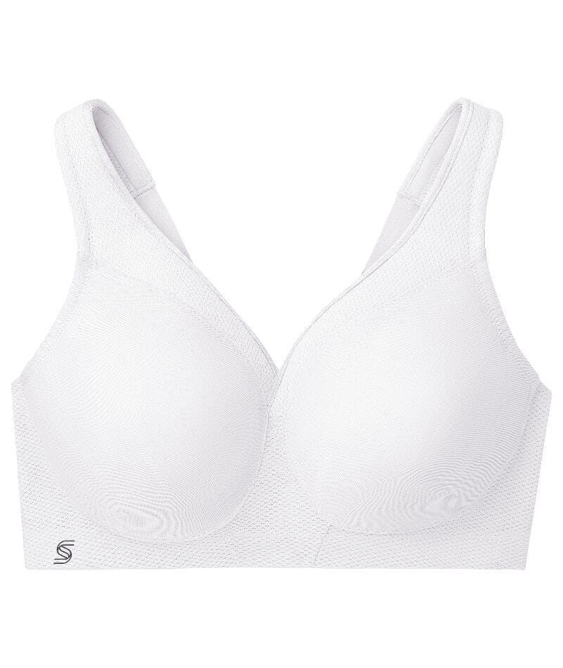 Glamorise Magiclift Seamless Wire-Free Sports Bra - White - Curvy