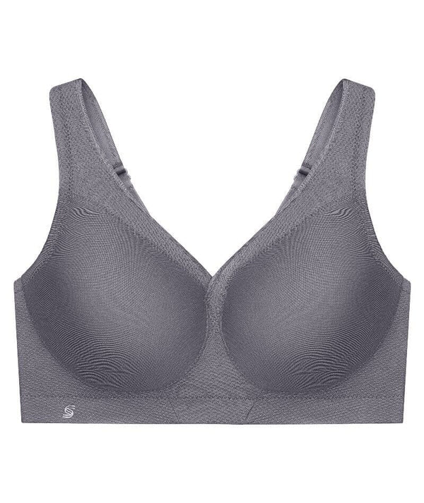 Glamorise Magiclift Seamless Wire-Free Sports Bra - Charcoal Gray - Curvy