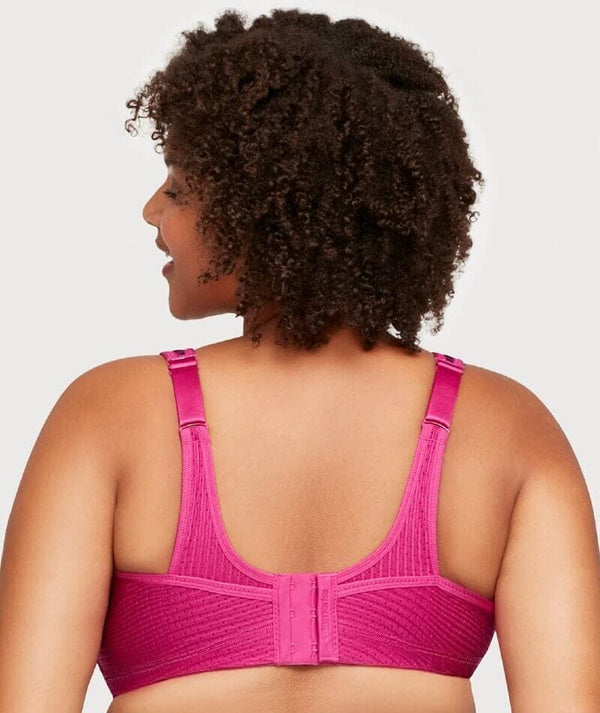 Glamorise No Bounce Camisole Elite Wire Free Sports Bra Fuchsia Prin