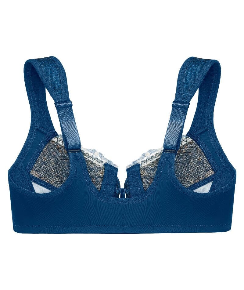Glamorise WonderWire Front-Closure Bra - Dark Denim - Curvy