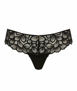 Panache Allure Thong - Black/Latte - Curvy