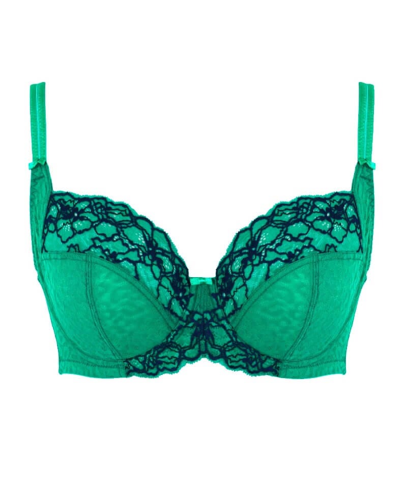 Panache Envy Full Cup Underwire Bra - Emerald Leopard - Curvy