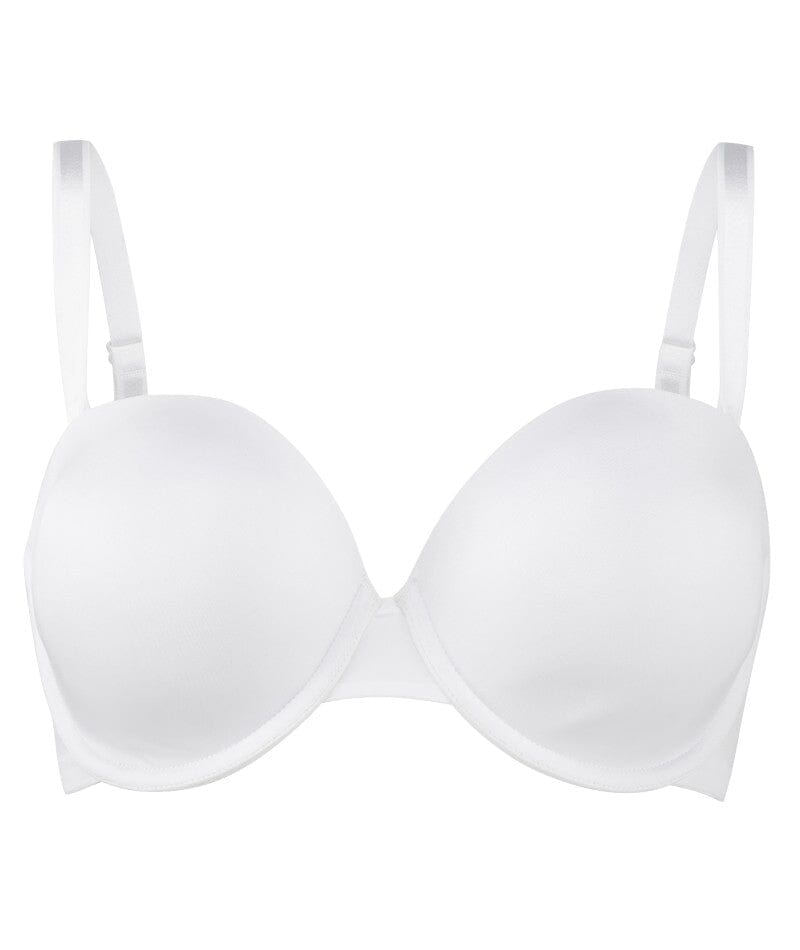 Panache Porcelain Elan Underwired Strapless Bra - White - Curvy