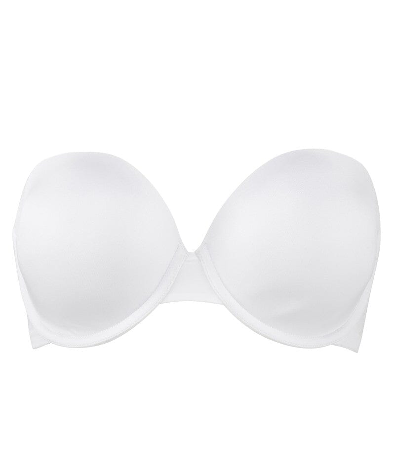 Panache Porcelain Elan Underwired Strapless Bra - White - Curvy