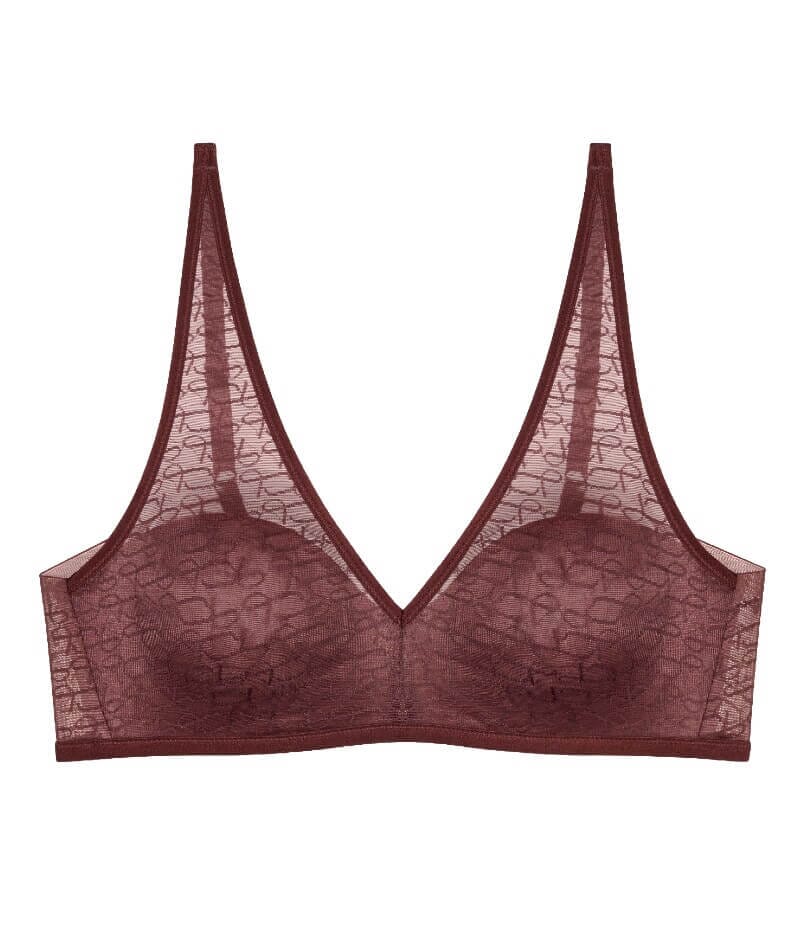 Triumph Signature Sheer Padded Wire-free Bra - Decadent Chocolate - Curvy
