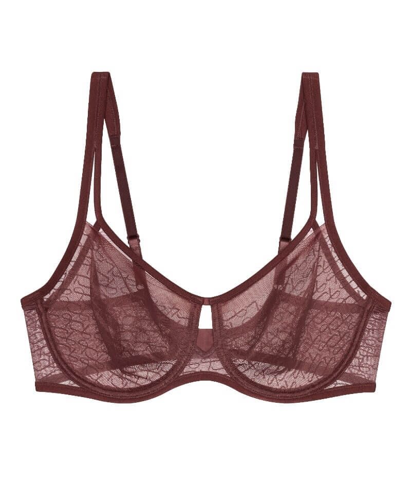 Triumph Signature Sheer Underwired Minimiser Bra - Decadent Chocolate ...