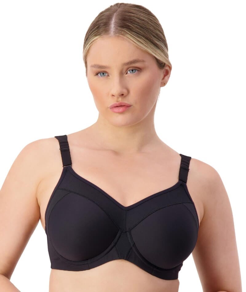 Triumph Triaction Ultra Underwired Padded Sports Bra - Black - Curvy
