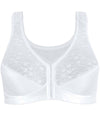 Exquisite Form Fully Front Close Wire-Free Posture Bra With Lace - Whi ...