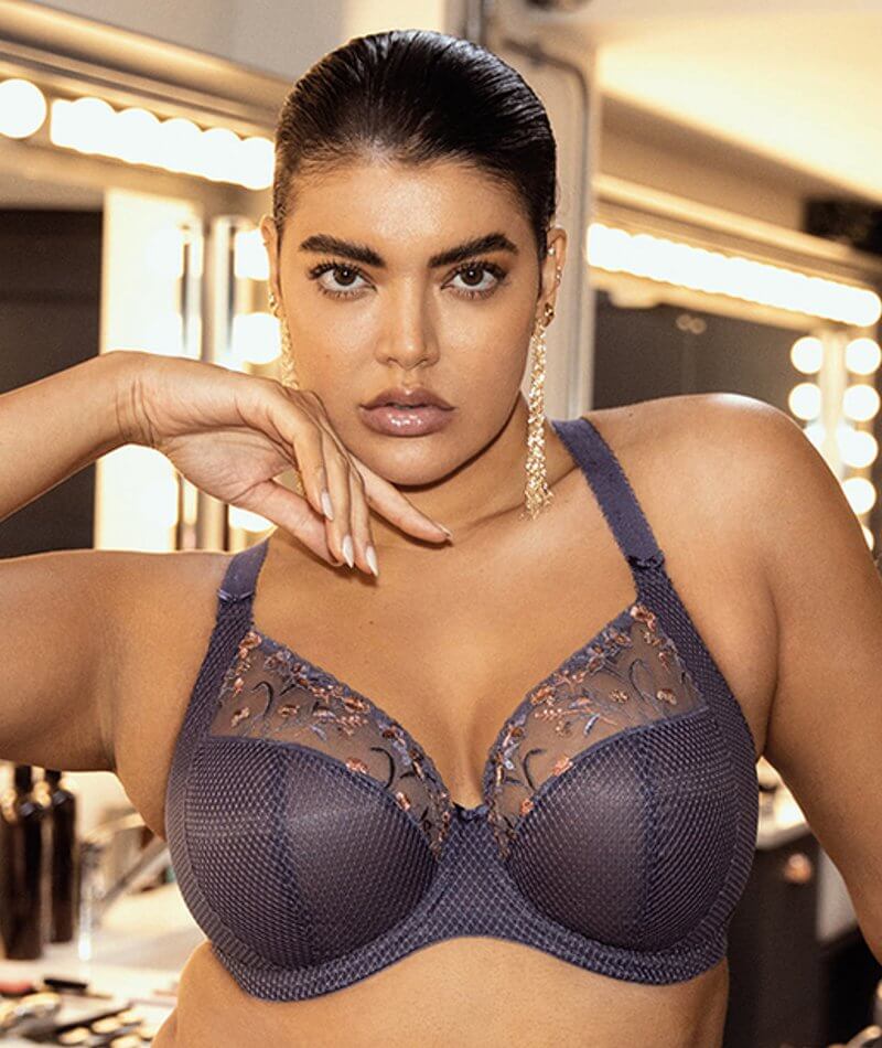 Elomi Charley Underwire Plunge Bra Storm Curvy