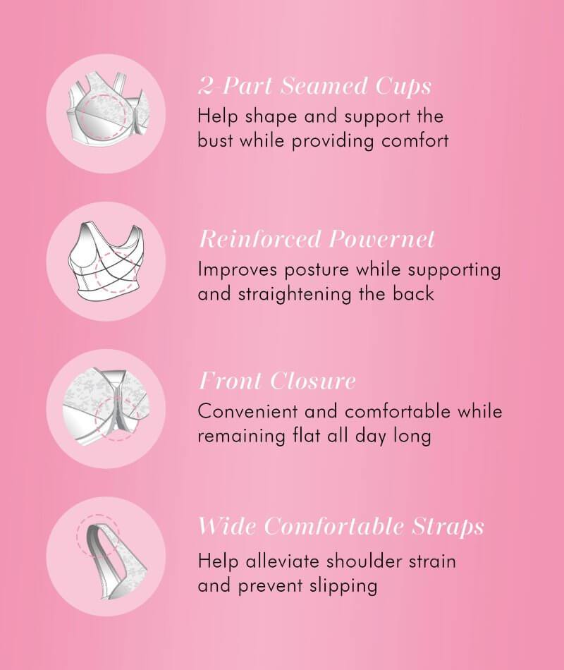 Exquisite Form Fully Front Close Wire-Free Posture Bra With Lace - Bei ...