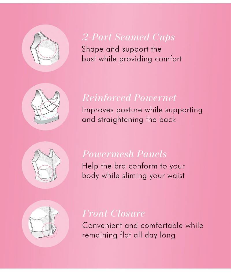 Exquisite Form Fully Front Close Wire-Free Longline Posture With Lace ...