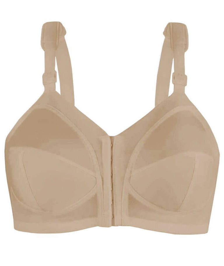 Exquisite Form Fully Front Close Wire-Free Classic Support Bra - Nude ...