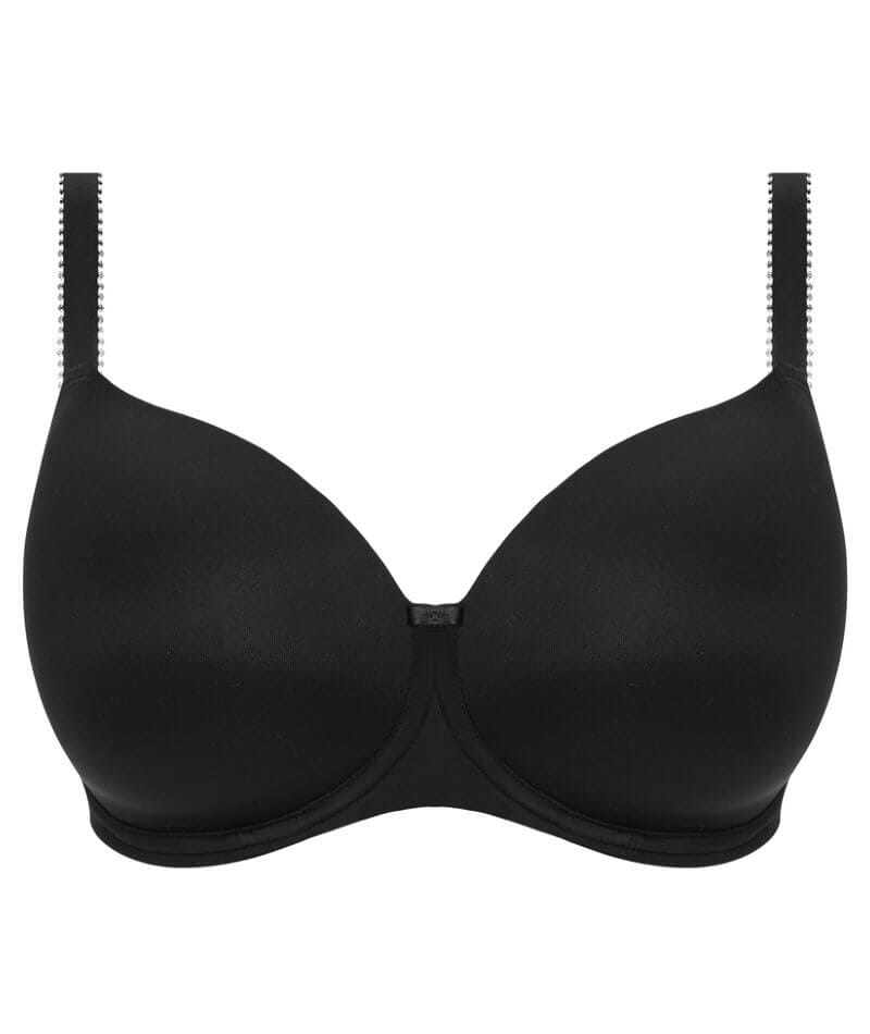 Fantasie Smoothease Underwire Moulded T-Shirt Bra - Black - Curvy