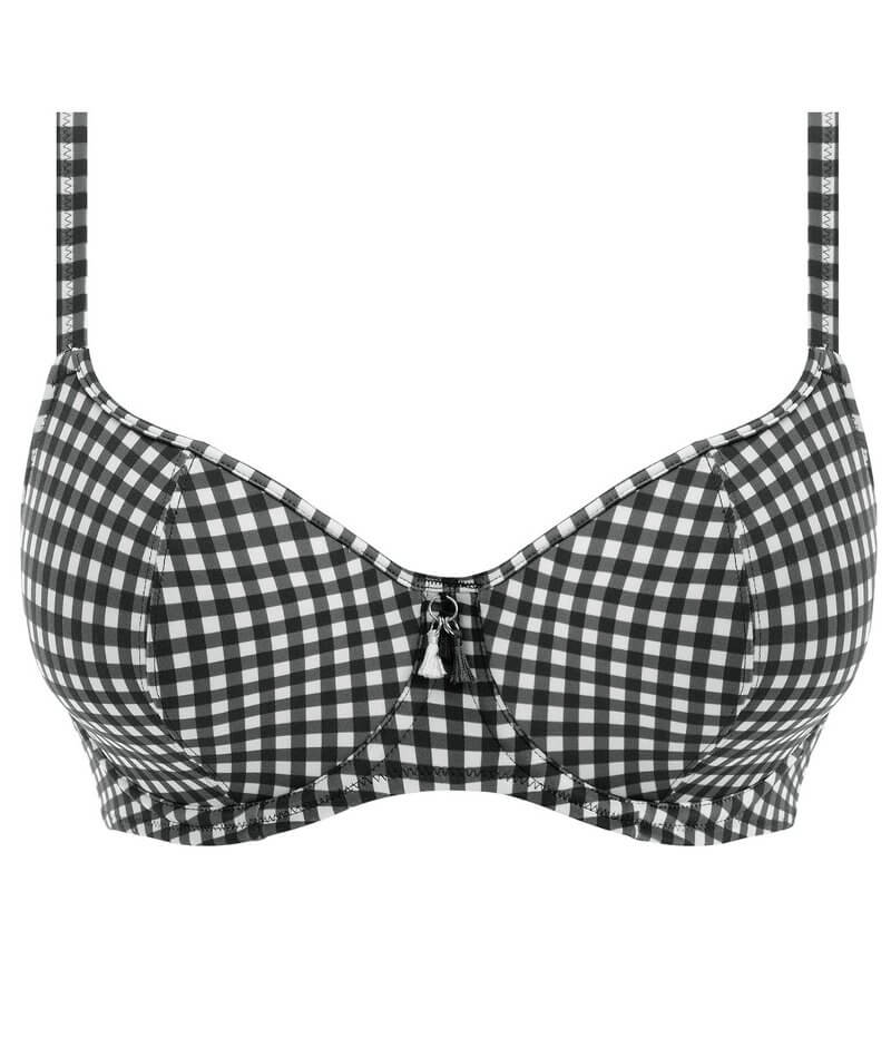Freya Swim Check In Underwired Sweetheart Bikini Top - Monochrome - Curvy