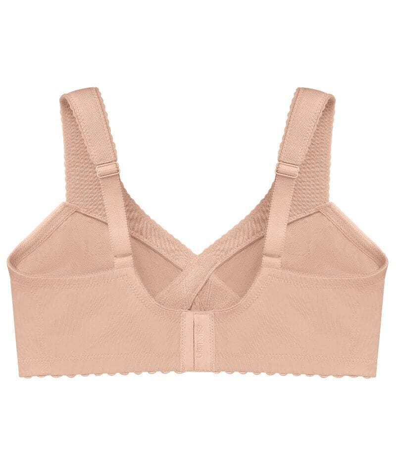 Glamorise Magiclift Cotton Support Wire-Free Bra - Cafe - Curvy