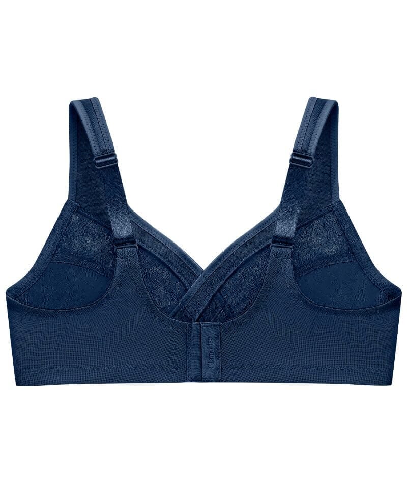 Glamorise Magiclift Minimizer Wire-Free Bra - Blue - Curvy