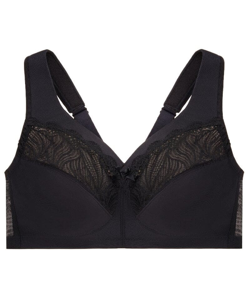 Glamorise Magiclift Natural Shape Support Wire-Free Bra - Black - Curvy