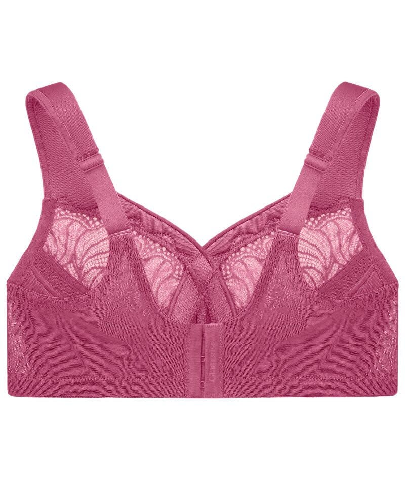 Glamorise Magiclift Natural Shape Support Wire-Free Bra - Red Violet ...