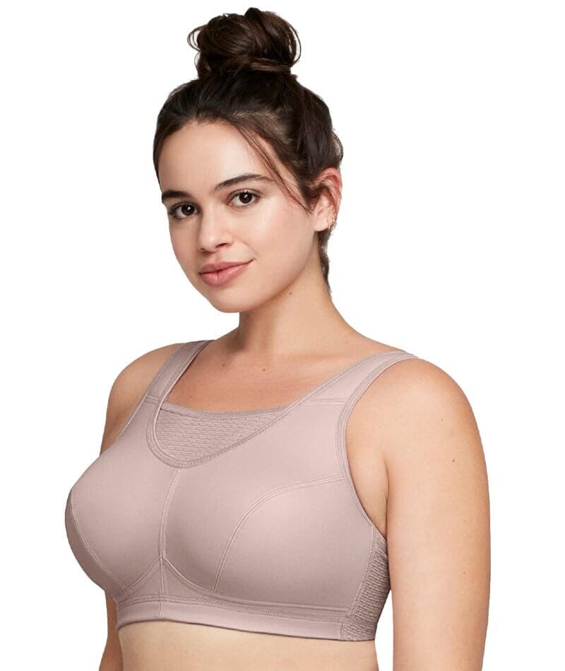 Glamorise No-Bounce Camisole Elite Wire-Free Sports Bra - Rose Tan - Curvy
