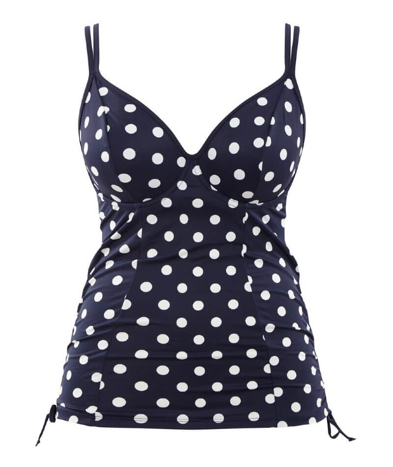 Panache Swimwear Anya Riva Spot Balconnet Wired Tankini - Navy/Vanilla ...