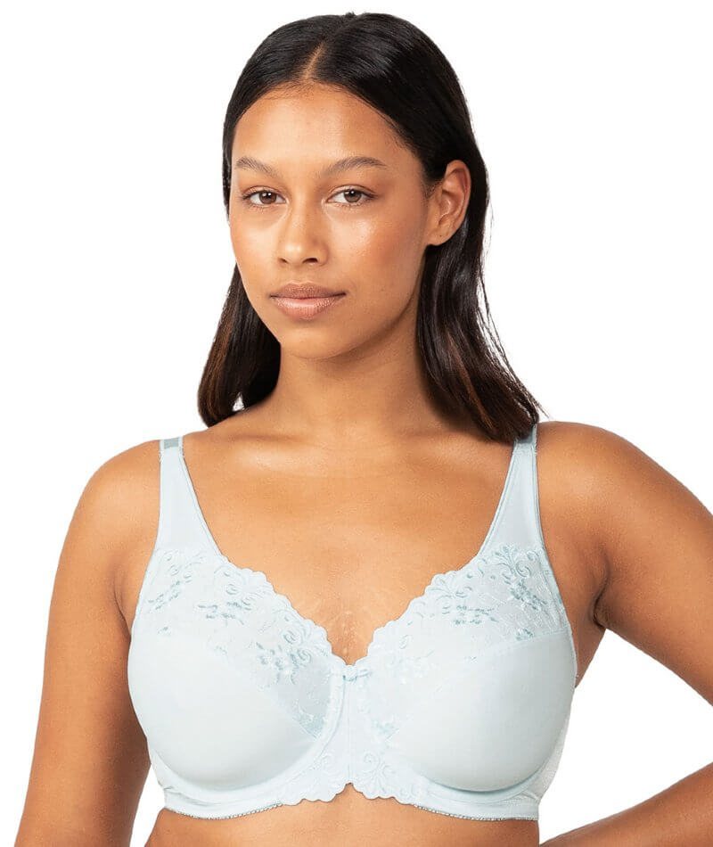Triumph Embroidered Minimiser Bra 2 Pack Green Grey Curvy