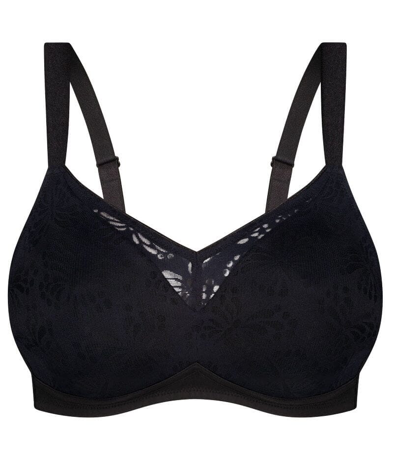 Triumph Lacy Minimiser Wire-Free Bra - Black - Curvy
