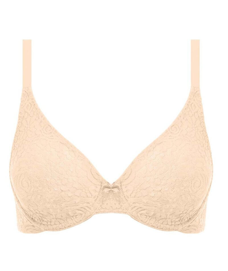 Wacoal Halo Lace Moulded Underwire Bra - Nude - Curvy